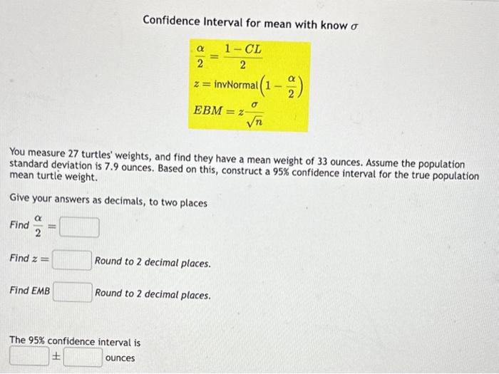 Solved The confidence interval for the population mean is | Chegg.com