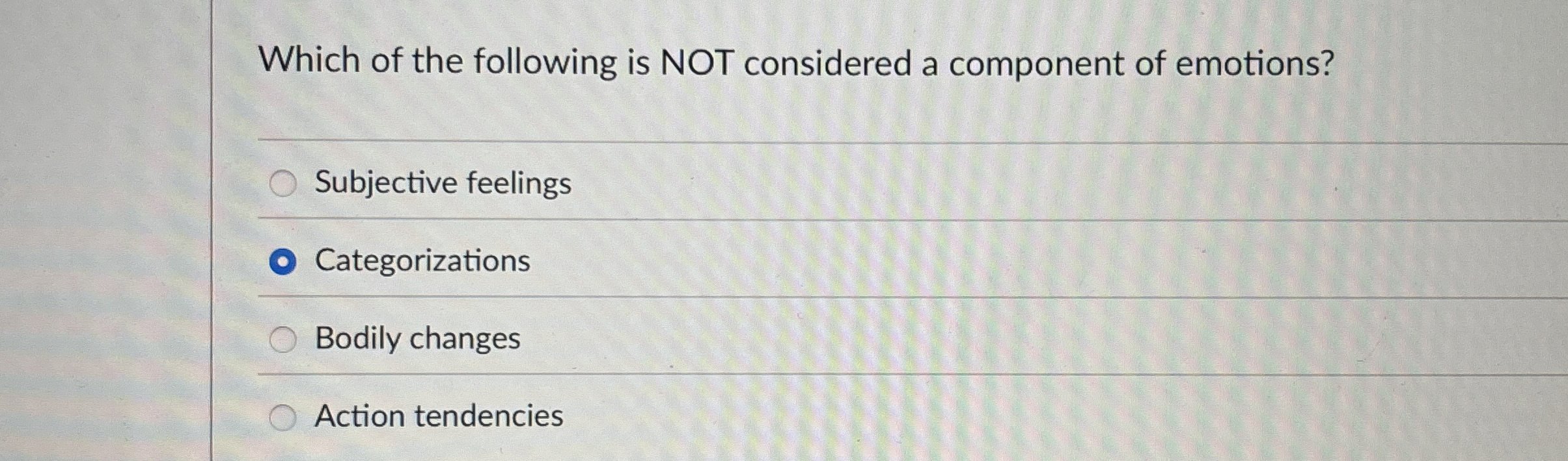 Solved Which of the following is NOT considered a component | Chegg.com