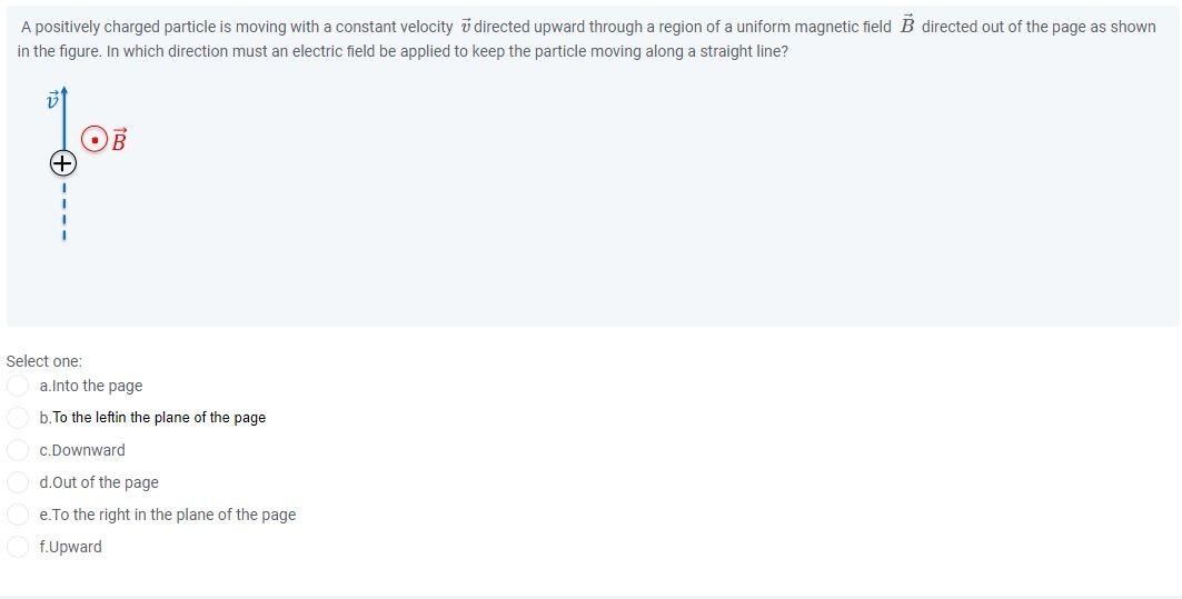 Solved A positively charged particle is moving with a | Chegg.com