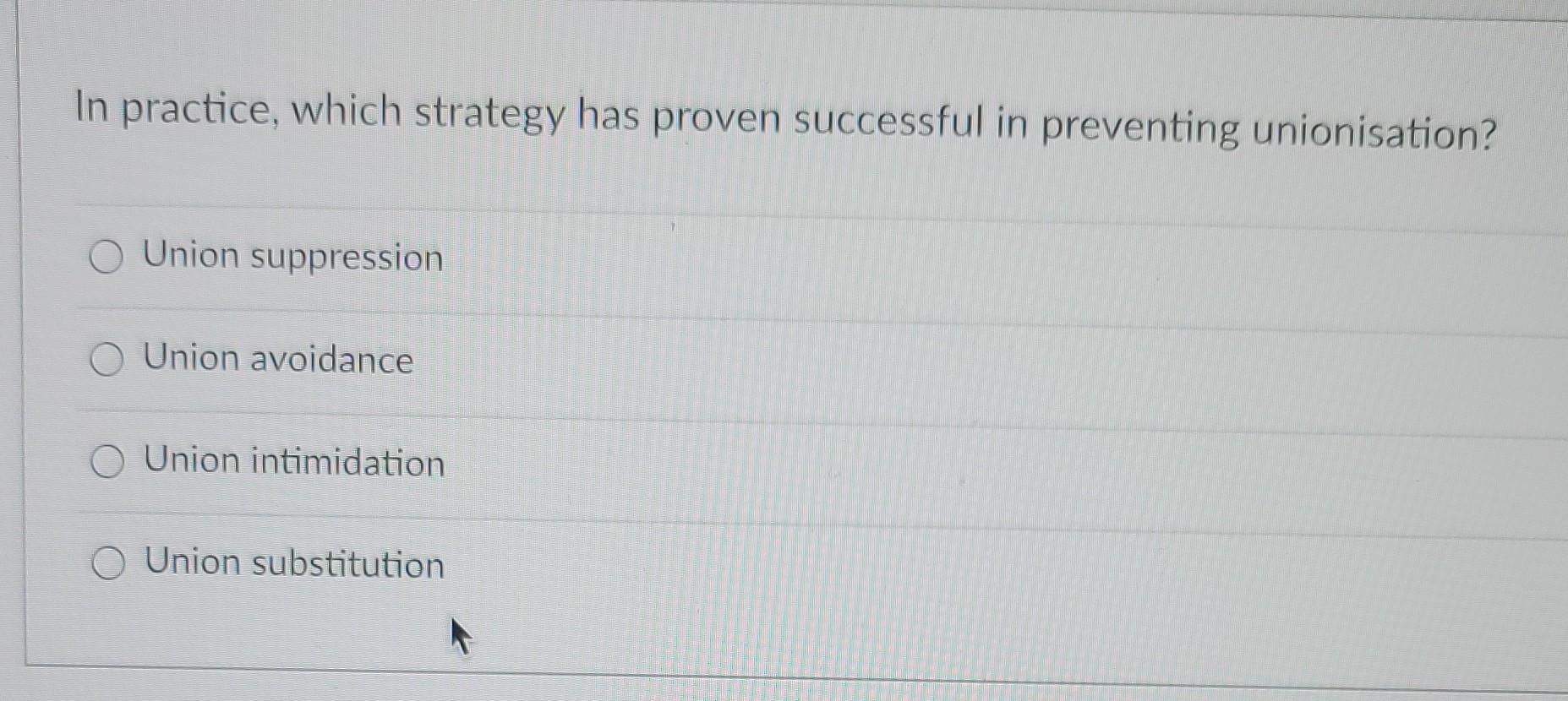 Solved In practice, which strategy has proven successful in | Chegg.com