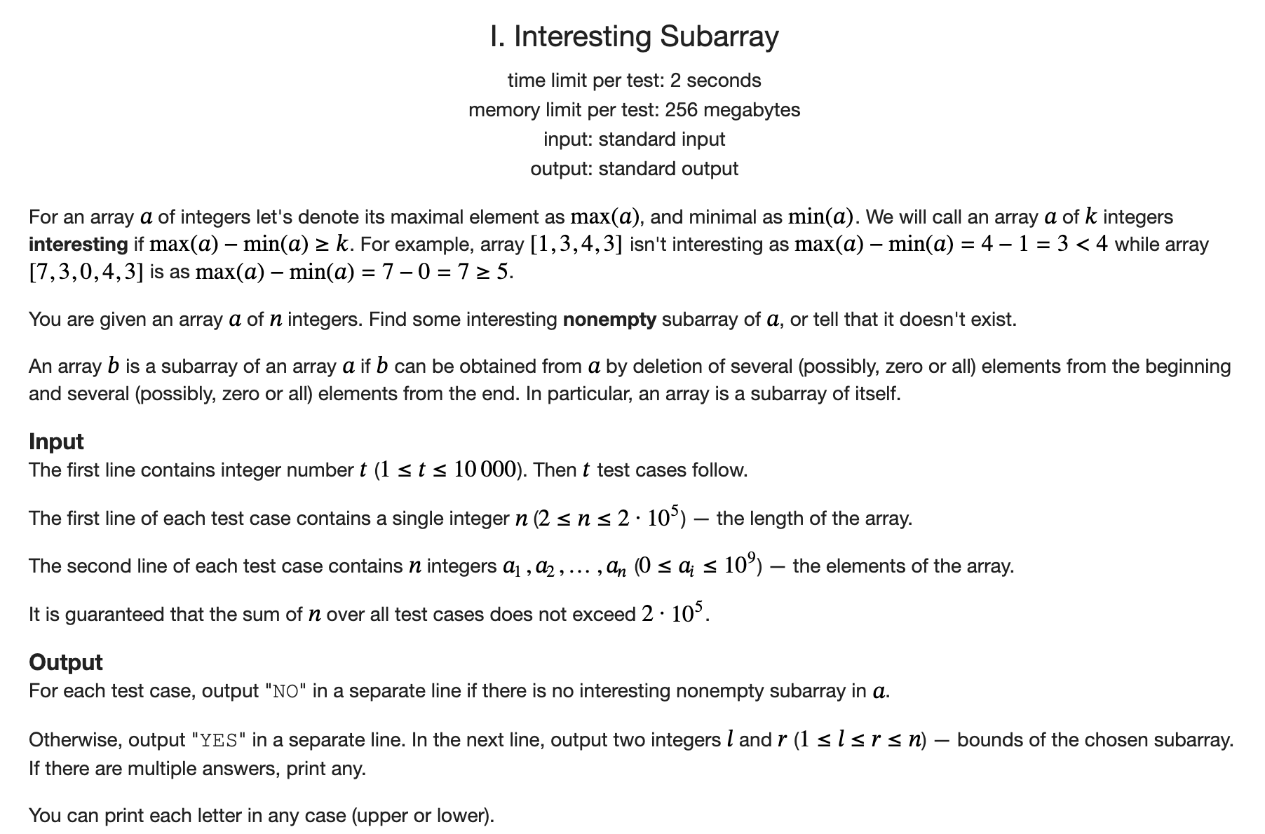 Solved c++For an array a ﻿of integers let's denote its | Chegg.com