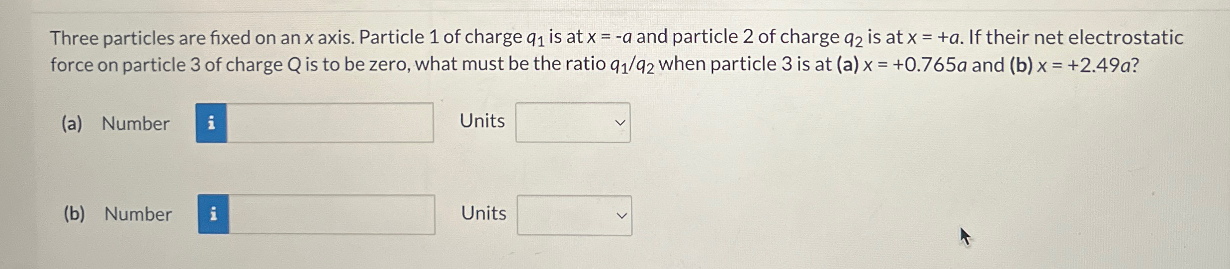 Solved Three particles are fixed on an x ﻿axis. Particle 1 | Chegg.com