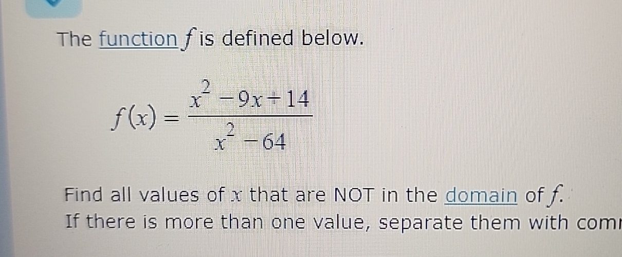 Solved The function f ﻿is defined | Chegg.com