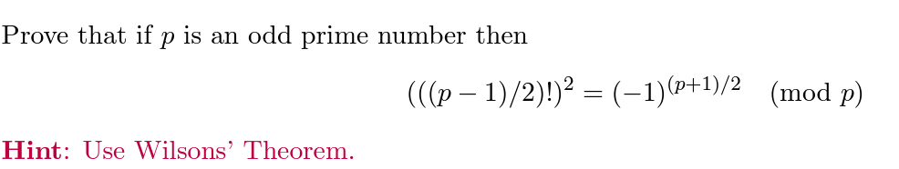 Solved Prove that if p ﻿is an odd prime number | Chegg.com