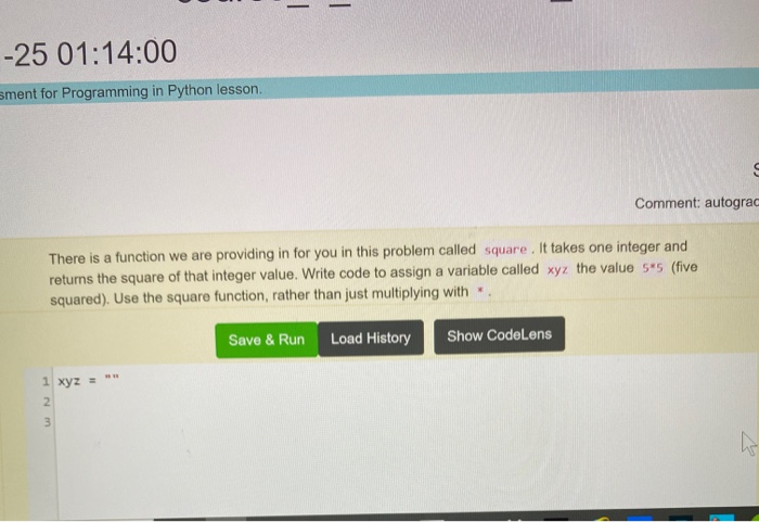Solved 25 011400 Sment For Programming In Python