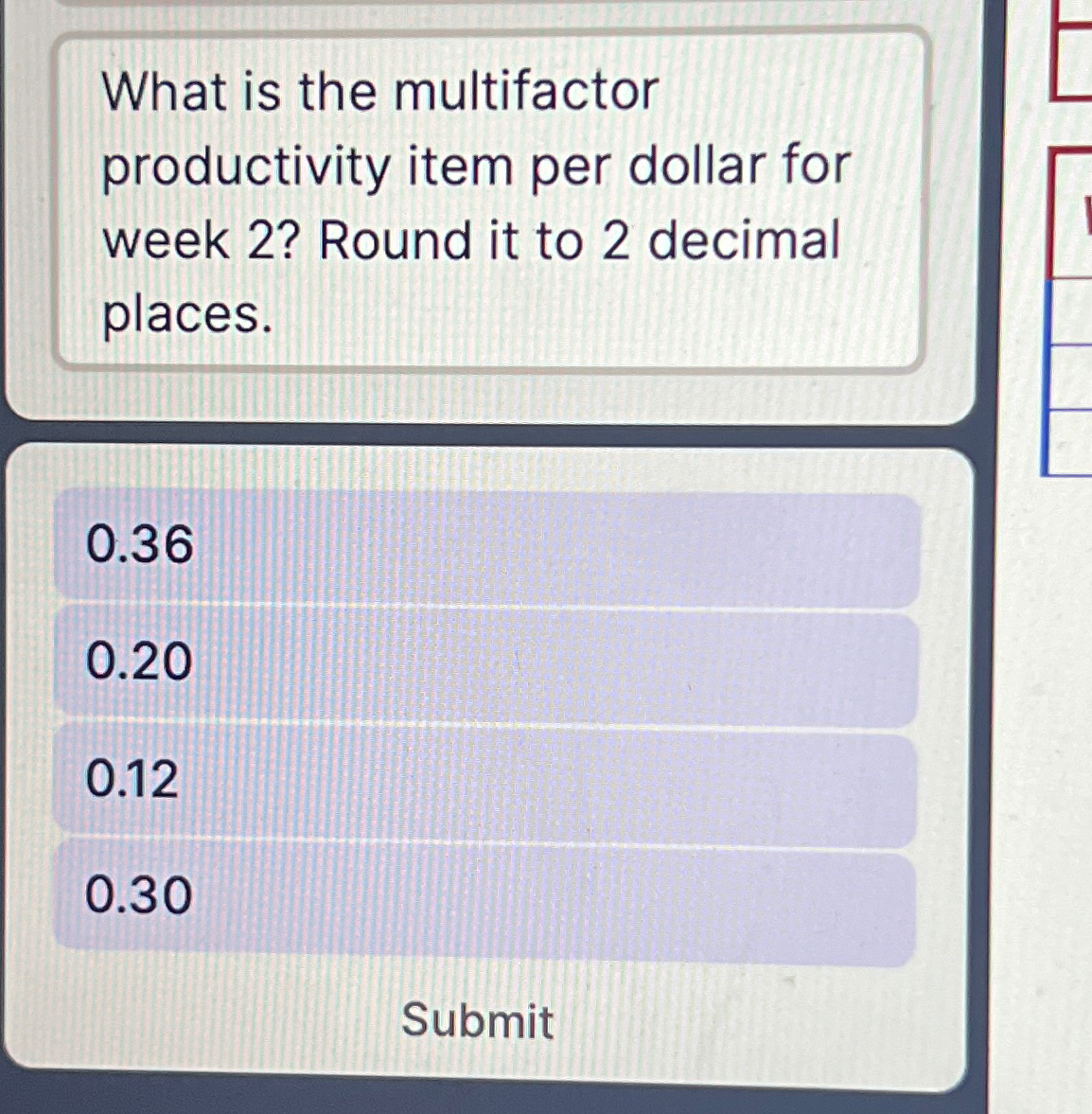Solved What is the multifactor productivity item per dollar | Chegg.com