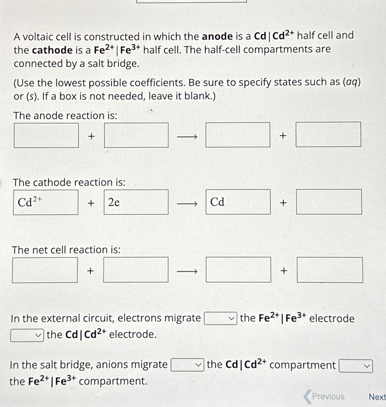 Solved A voltaic cell is constructed in which the anode is a | Chegg.com