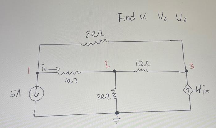 Solved Find V1 V2 V3, use a circuit a simulator to check | Chegg.com