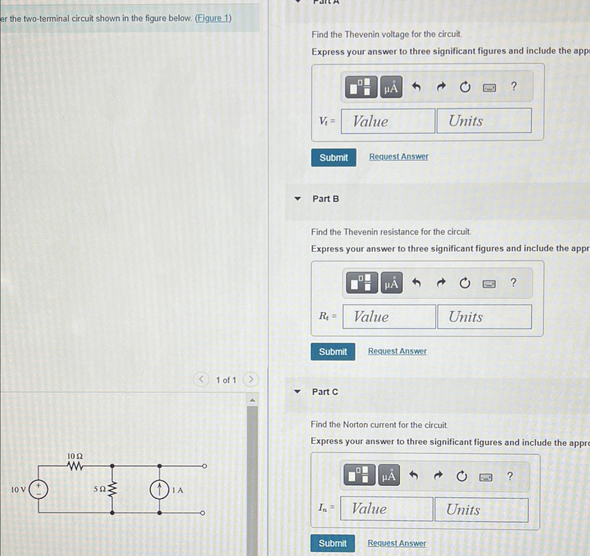 Solved er the two-terminal circuit shown in the figure | Chegg.com