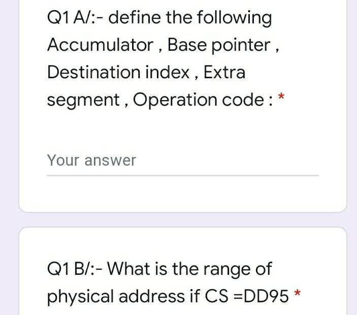 Solved Q1 A/:- define the following Accumulator , Base | Chegg.com