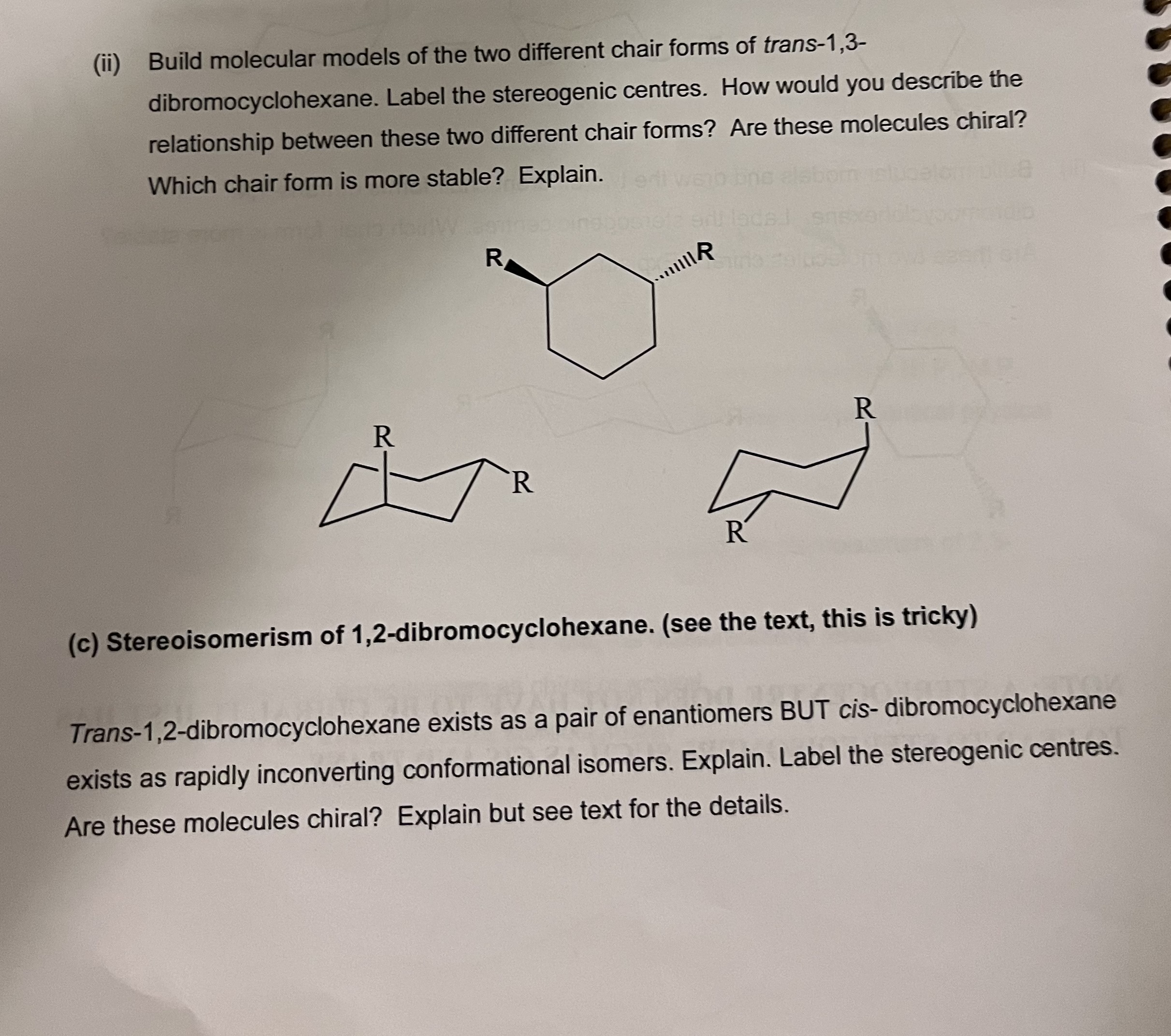 Solved (ii) ﻿Build molecular models of the two different | Chegg.com