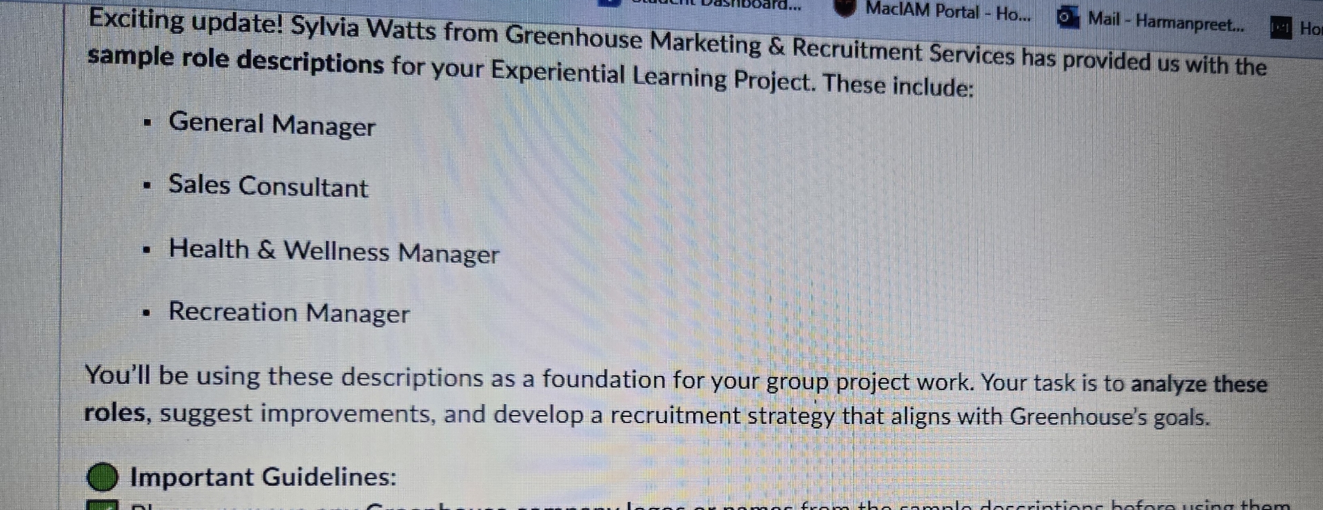 Solved Exciting update! Sylvia Watts from Greenhouse | Chegg.com