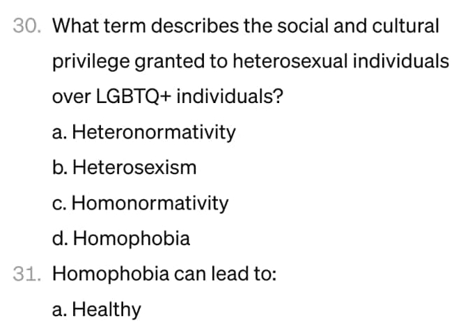 Solved What term describes the social and cultural privilege | Chegg.com
