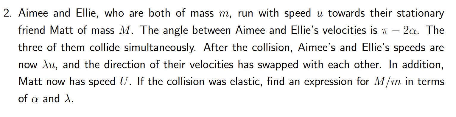 Solved Aimee and Ellie, who are both of mass m, ﻿run with | Chegg.com
