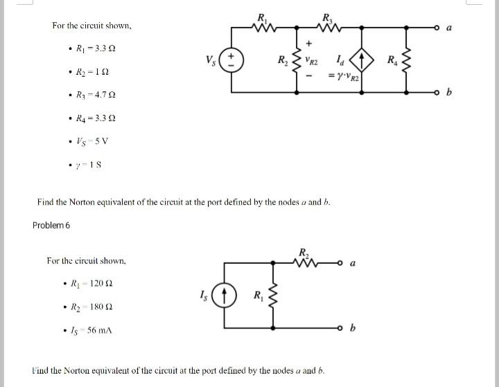 Solved For the circuit shown, - R1=3.3Ω - R2=1Ω2 - R3−4.7Ω - | Chegg.com
