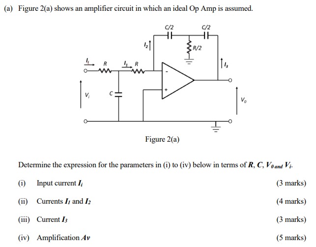 Solved (a) ﻿Figure 2(a) ﻿shows an amplifier circuit in which | Chegg.com
