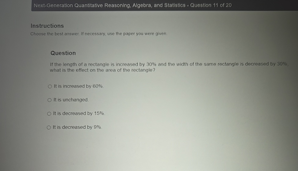 Solved Next-Generation Quantitative Reasoning, Algebra, and | Chegg.com