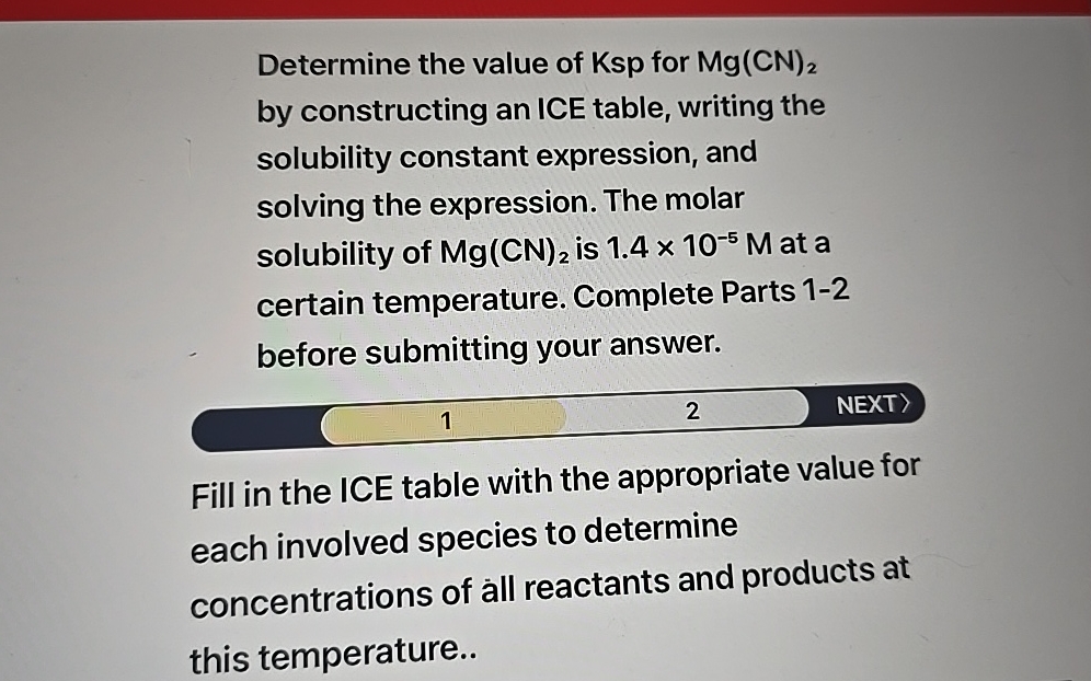Solved Determine the value of Ksp for Mg(CN)2 ﻿by | Chegg.com