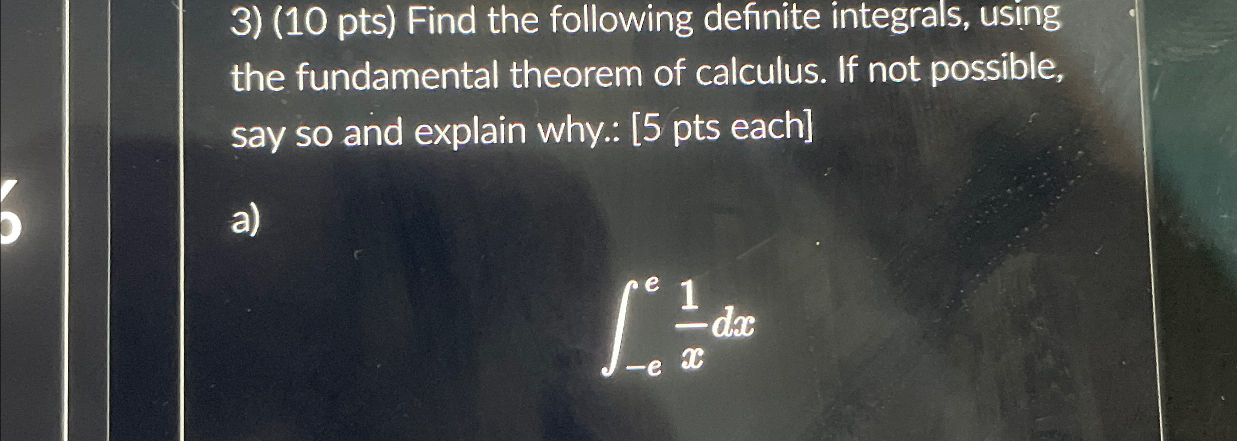 Solved (10 ﻿pts) ﻿Find the following definite integrals, | Chegg.com