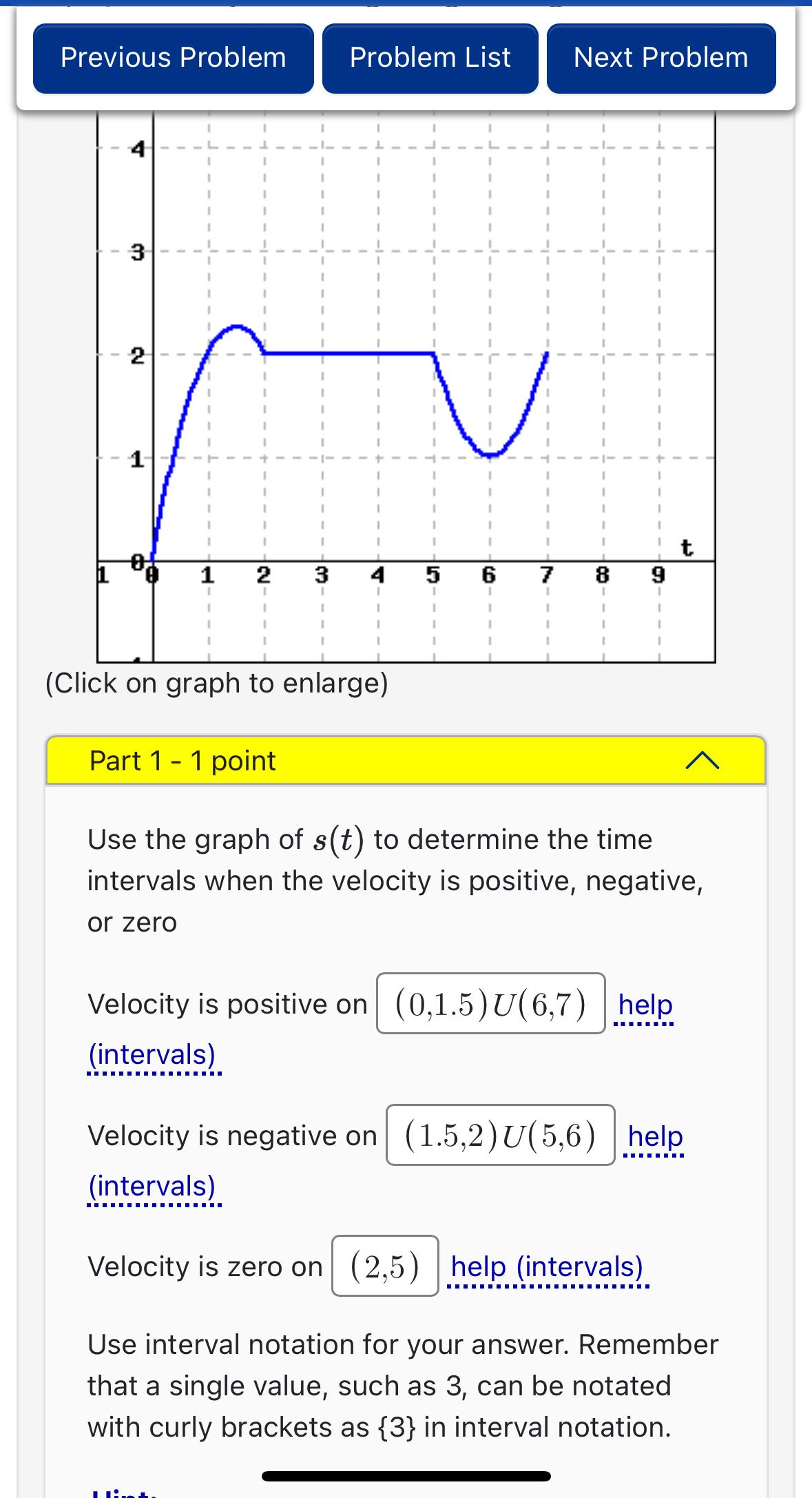 Solved (Click on graph to enlarge)\\nPart 1 - 1 point\\nUse | Chegg.com