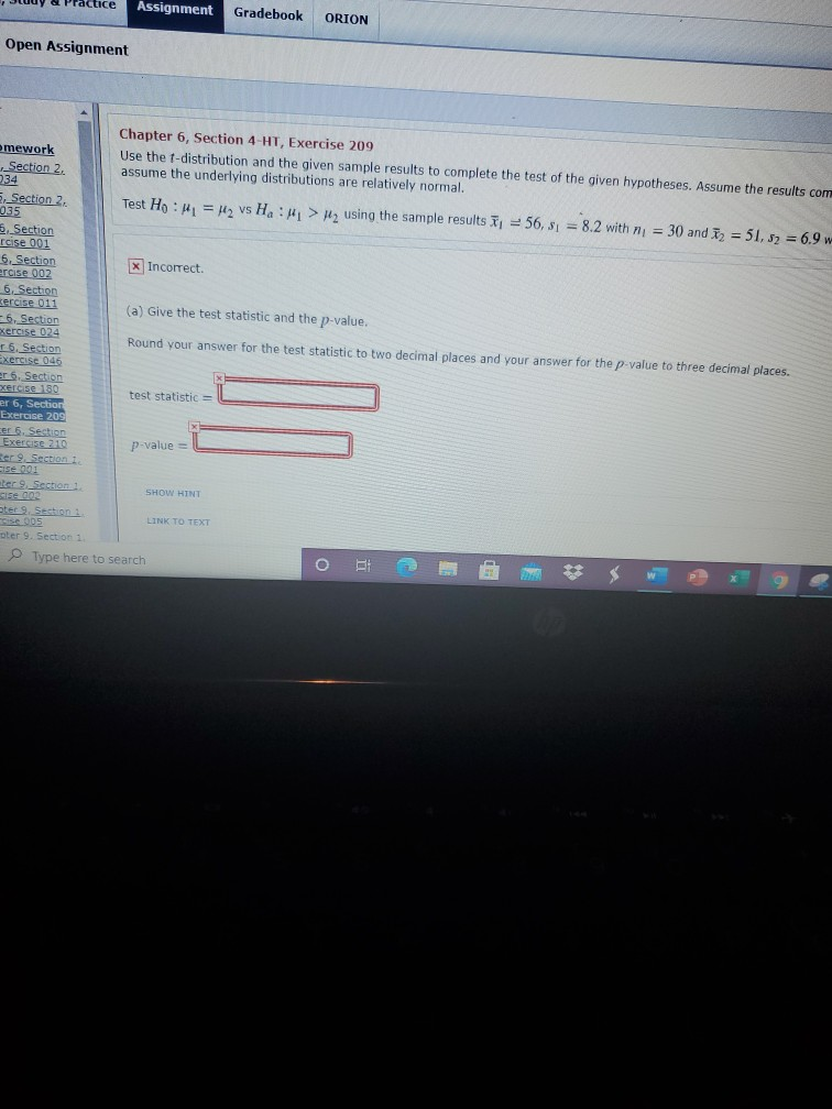 Solved Practice Assignment Gradebook ORION Open Assignment | Chegg.com