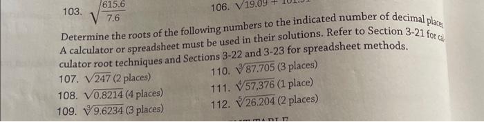 615.6 106. V19.09 + Determine the roots of the | Chegg.com