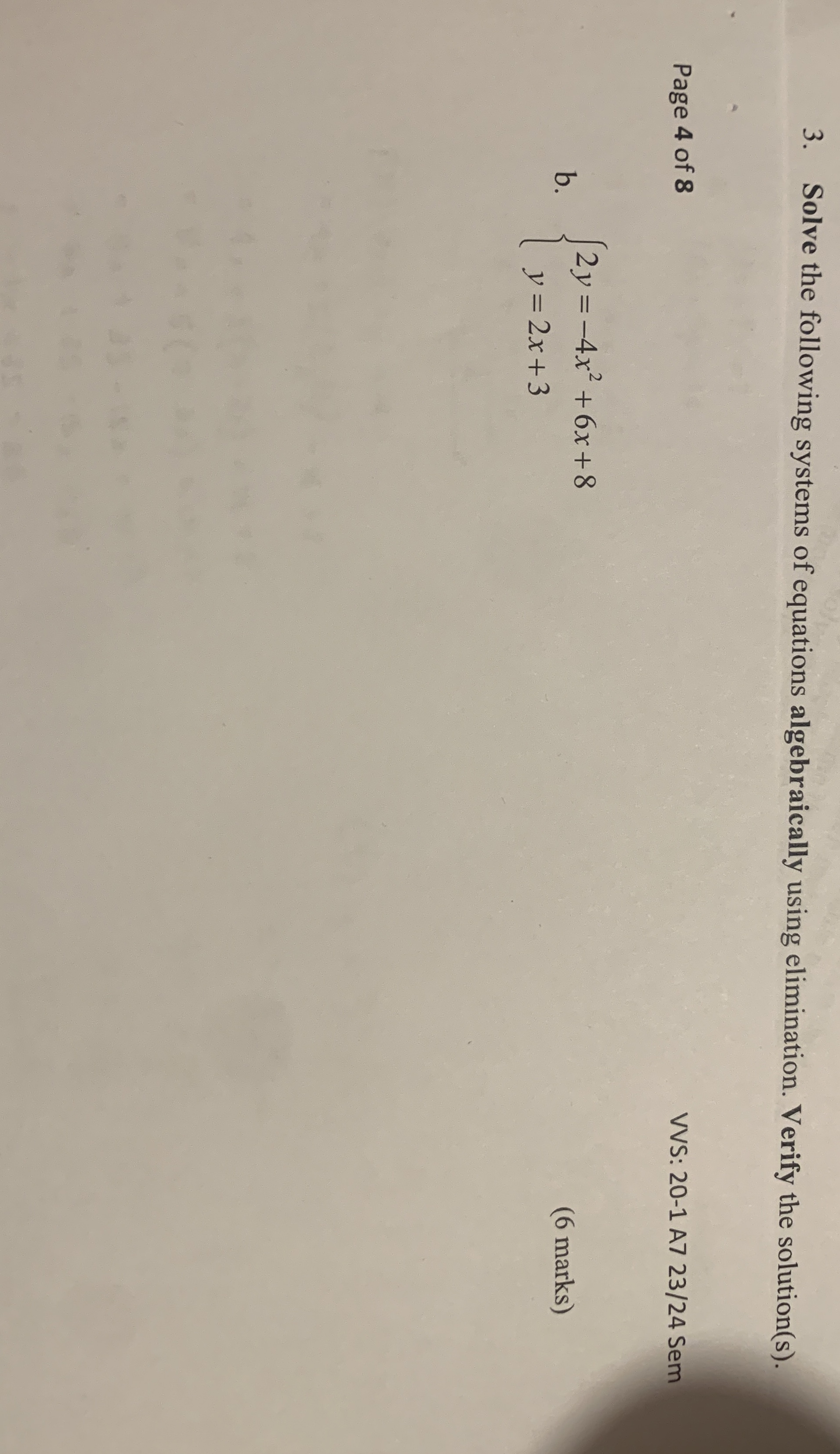 Solved Solve the following systems of equations | Chegg.com