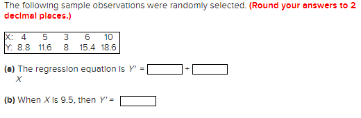 Solved The following sample observations were randomly | Chegg.com
