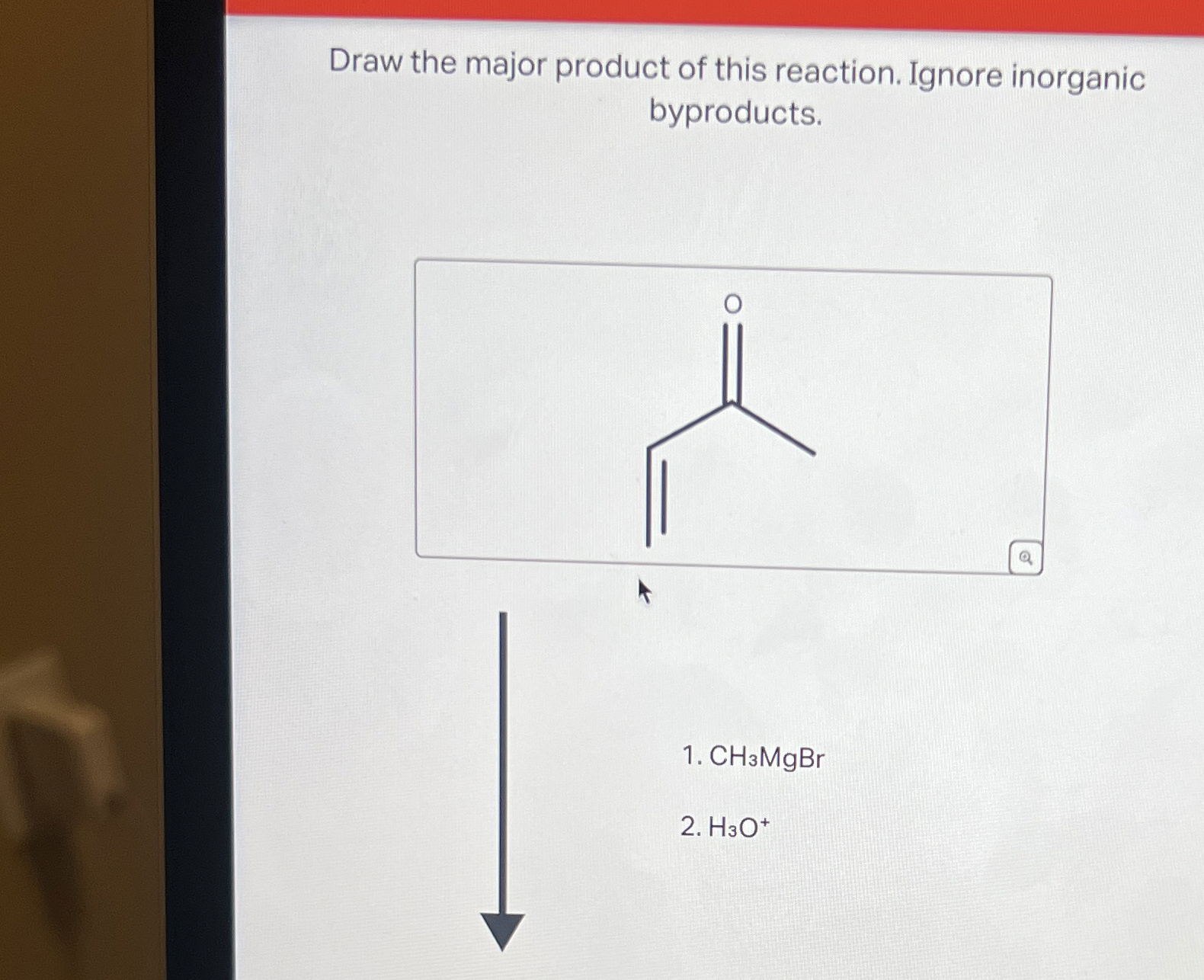 Solved Draw the major product of this reaction. Ignore | Chegg.com