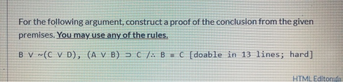 Solved Question 2 For the following argument, construct a | Chegg.com