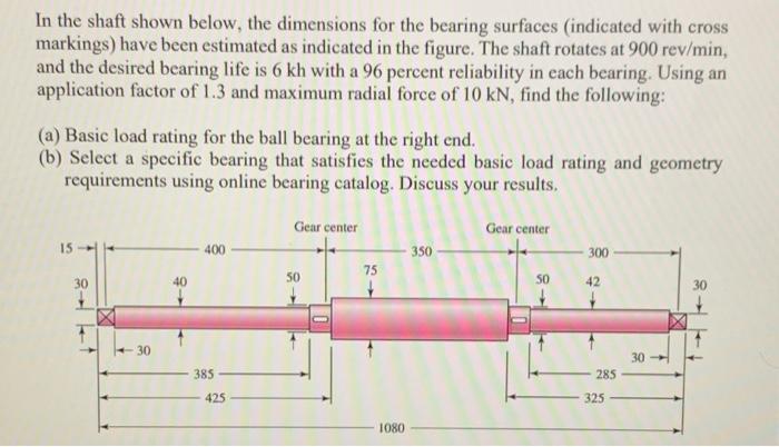 Solved In the shaft shown below, the dimensions for the | Chegg.com