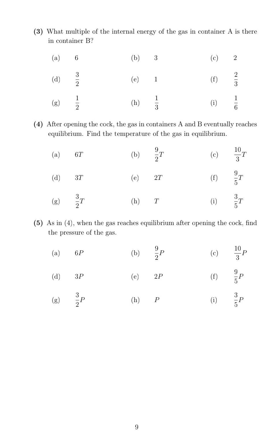 Solved 4. Two containers A and B of volume V are connected | Chegg.com