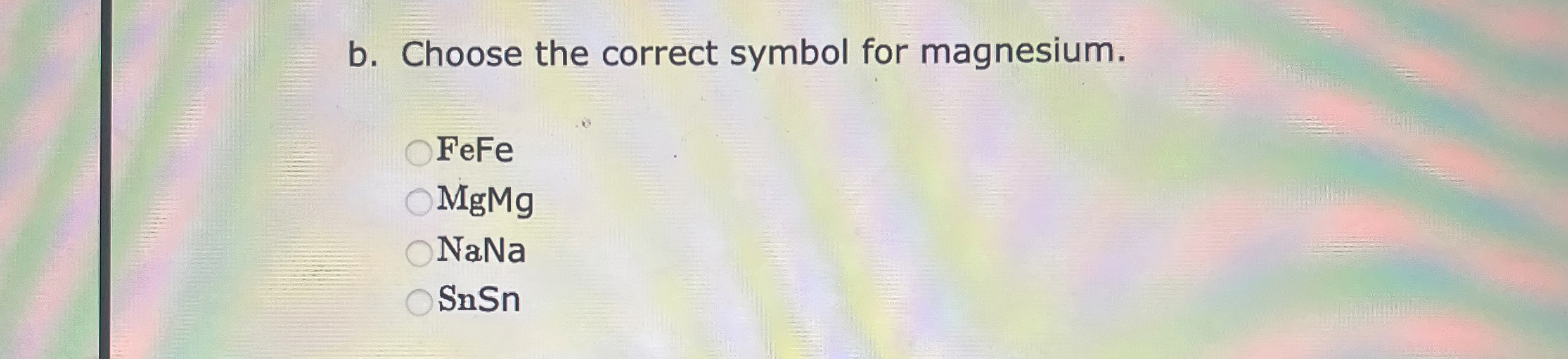 Solved b. ﻿Choose the correct symbol for | Chegg.com