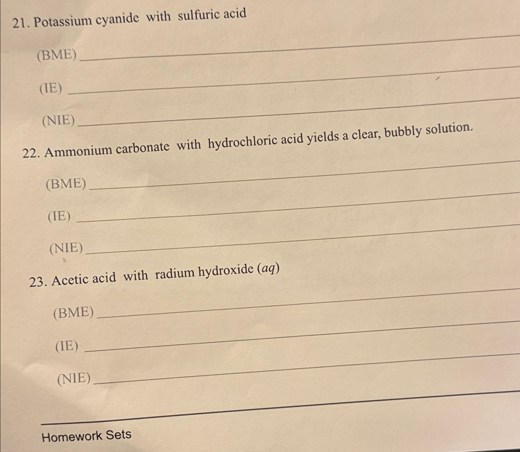 Solved Potassium cyanide with sulfuric | Chegg.com