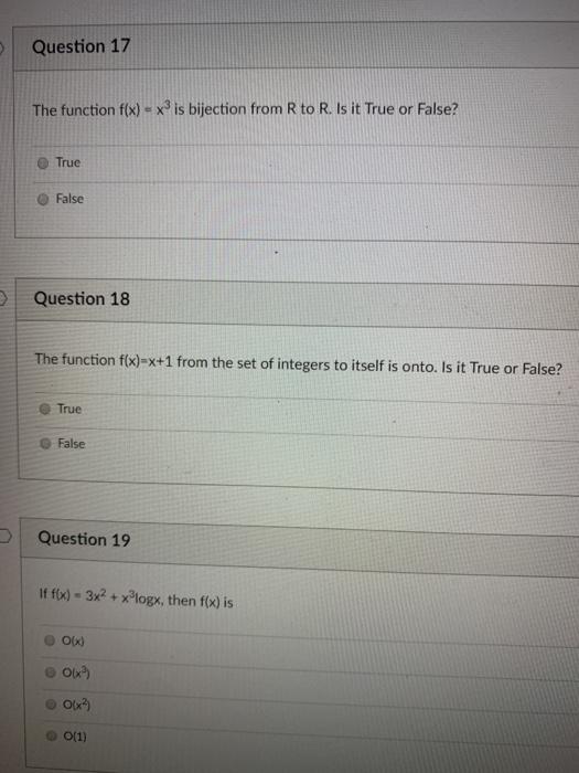 Solved Question 17 The Function F X X Is Bijection From R