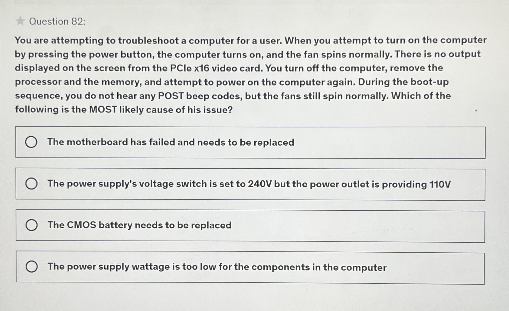 Solved Question 82:You are attempting to troubleshoot a | Chegg.com