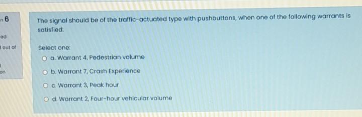 Solved n6 The signal should be of the traffic actuated type | Chegg.com