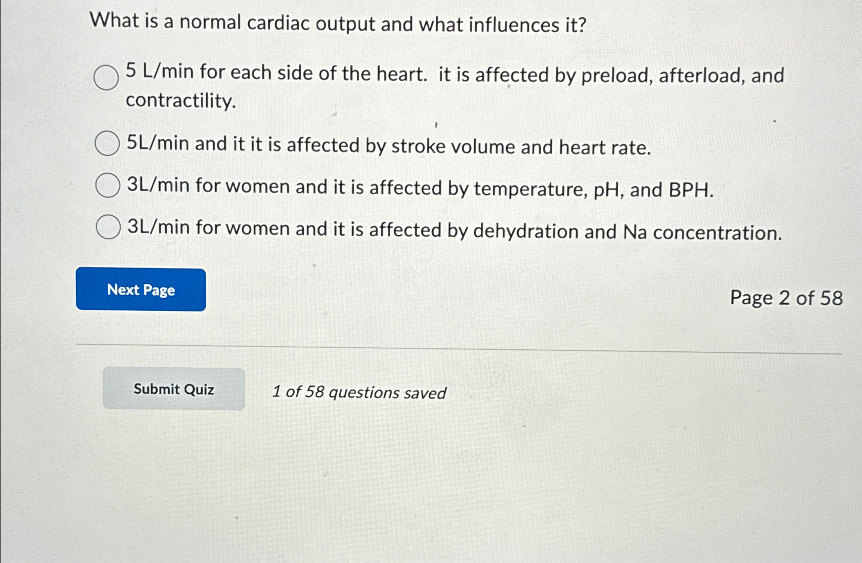 Solved What is a normal cardiac output and what influences | Chegg.com