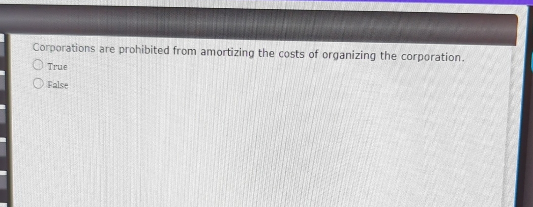 Solved Corporations are prohibited from amortizing the costs | Chegg.com