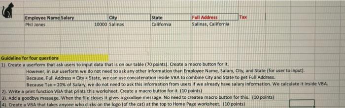 Solved 1 Create A Userform That Ask Users To Input Data