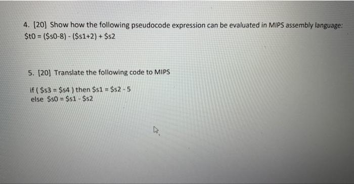 Solved 4. [20] Show how the following pseudocode expression | Chegg.com