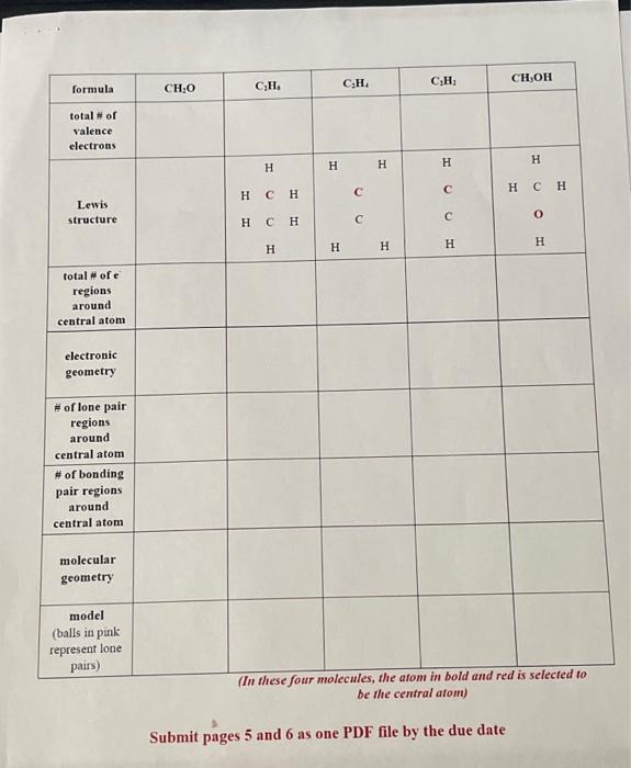 Solved CHOH formula CH CH, CH, C.H. total of valence | Chegg.com