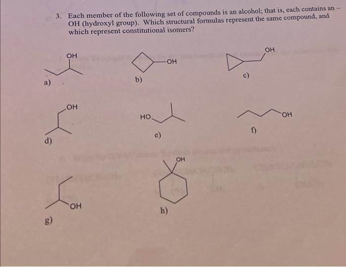 Solved 5. Draw line-angle formulas for the nine | Chegg.com