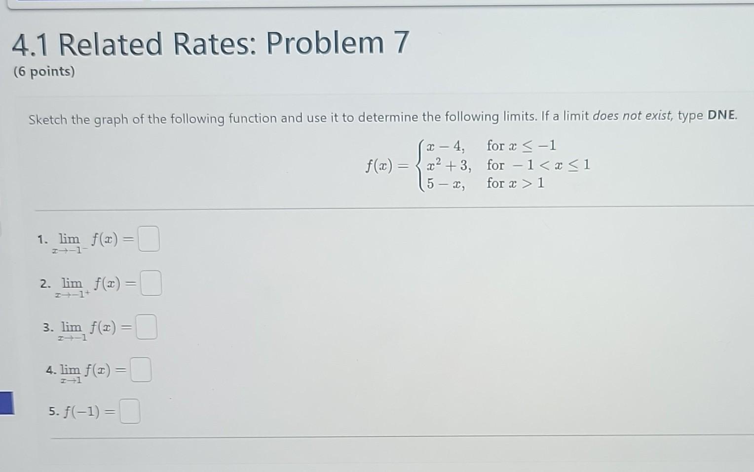 Solved 4.1 Related Rates: Problem 7 (6 points) Sketch the | Chegg.com