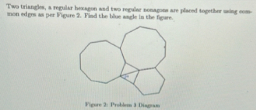 Solved Two triangles, a regular hexagon and two regular | Chegg.com