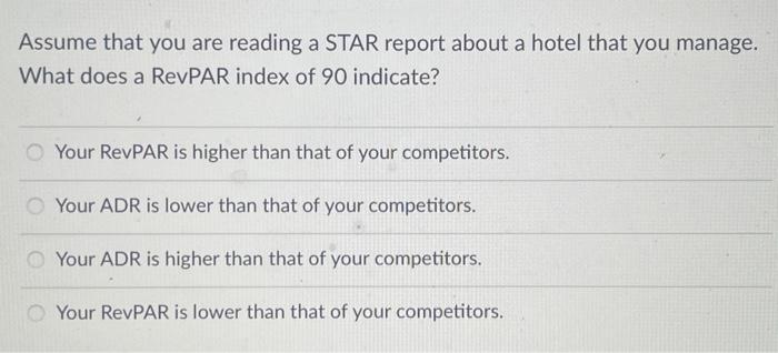 Solved Assume that you are reading a STAR report about a | Chegg.com