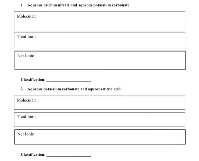 Solved Part 3: Using the solubility rules, write balanced | Chegg.com