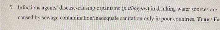 Solved 5. Infectious agents/ disease-causing organisms | Chegg.com
