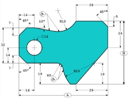 Make a detailed drawing of the part (dimensions are | Chegg.com