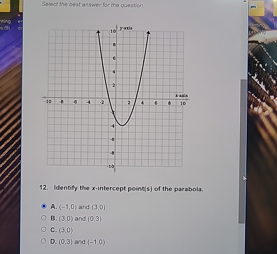 Solved Select the best answer for the question.12. ﻿Identify | Chegg.com